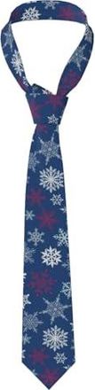 Generic Cravates Homme Flocon De Neige Color&eacute; Sur Fond Bleu Classique Tie Formelle Cravate Pour Hommes Pour &Eacute;v&eacute;nements C&eacute;l&eacute;brations Affaires