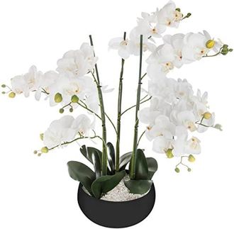 Atmosphera Atmosphera - Orchidée Artificielle - Pot céramique Noir H65 cm