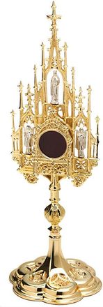 NKlaus XXL Reliquiar Reliquie Monstranz f&uuml;r Klosterarbeit Hausaltar gotisch 40cm 2682