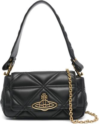 Vivienne Westwood Femme, Sacs, Noir, Taille: ONE Size Sac &agrave; bandouli&egrave;re &agrave; rabat et bretelles amovibles