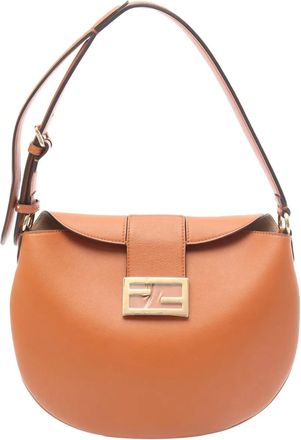 Fendi petit sac porté épaule Croissant en cuir (2010-2025) - Marron