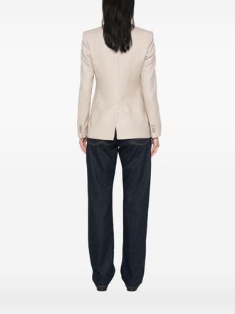 Tagliatore Double-Breasted Wool Blazer - Ecru