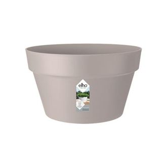 ELHO Loft Urban Schale 35 - Blumentopf f&uuml;r Au&szlig;en - &Oslash; 34.5 x H 20.2 cm - Grau/Warmes Grau