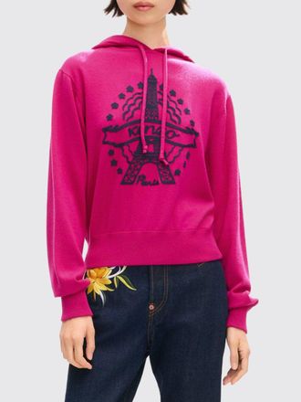 Kenzo Baumwoll-Hoodie mit kontrastierendem gesticktem Logo