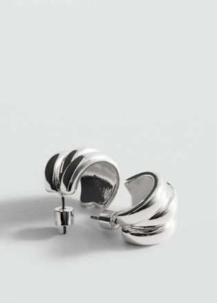 Mango Semi-cr&eacute;oles relief argent - Femme - Taille unique - MANGO