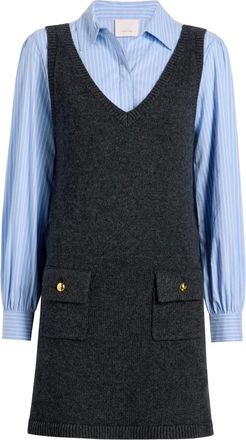 Cinq à Sept Kleid mit V-Ausschnitt - Schwarz