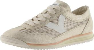 Victoria Baskets Saturno Mesh & Pi&egrave;ces M&eacute;tal & Semelle Crant&eacute;e 1158107 pour Femme Platino 38