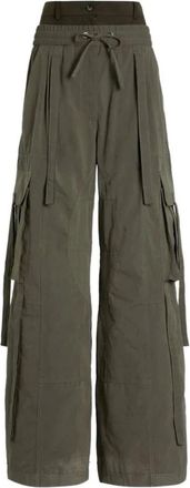 Dolce & Gabbana Femme, Pantalons, Vert, Taille: 38 FR Pantalon Cargo Large