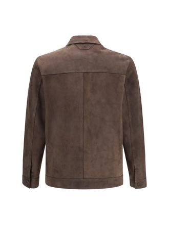 Salvatore Santoro Mens Leather Jacket Dark Brown