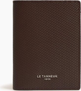 Le Tanneur Portefeuille vertical zipp&eacute; Lucien en cuir signature T