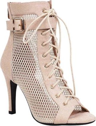 Generic Escarpins Femme Talon Haut Sexy Respirant Danse Heels Strappy Sexy Escarpins Noir Mesh Stiletto Talons Hauts Sandales Couleur Unie, Mode, Respirant Fe