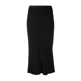 Rick Owens Mittel-langer Strickrock mit hoher Taille - - Skirts - Damen - Schwarzk - XS