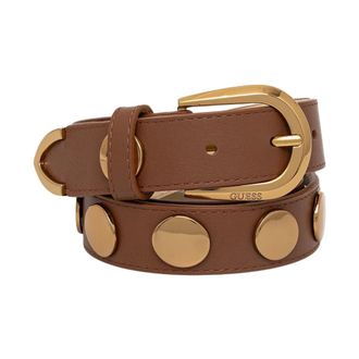 Guess Ceinture en cuir v&eacute;ritable avec logo - Femme - Accessoires - Brun - Taille: M