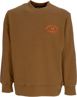 The Hundreds Homme, Sweatshirts et sweats &agrave; capuche, Brun, Taille: XL Temp Crewneck SweaT-shirt