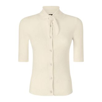Pinko Coperto Polo Ecoviscosa Shiny - - Blouses & Shirts - Damen - Beige - L