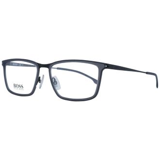HUGO BOSS Homme, Accessoires, Gris, Taille: ONE Size Montures Optiques Grises pour Homme Style Rectangle