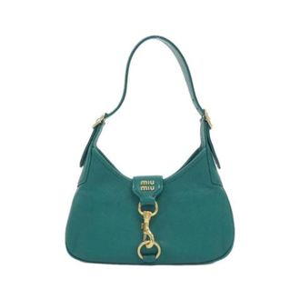 Miu Miu Pre-owned Cuir sacs-main - Femme - Pre-owned - Vert - Taille: ONE Size