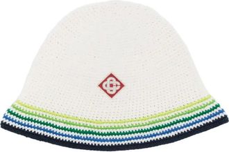 Casablanca Homme, Accessoires, Blanc, Taille: ONE Size Crochet Hat
