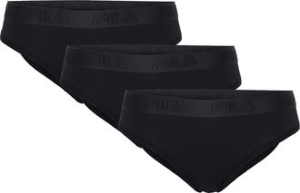 Fila Brasilslip FILA, Damen, Gr. XL, schwarz, Single Jersey, Obermaterial: 95% Baumwolle, 5% Elasthan, k&ouml;rpernah, Unterhosen, Baumwollmix, elastisch, Logob