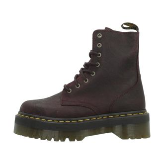 Dr. Martens Jadon Emboss Floral - Femme - Chaussures - Rouge - Taille: 36 EU
