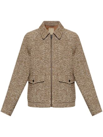 Woolrich veste &agrave; motif de chevrons - Marron