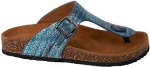 Chattawak Femme Mule Confort Entre-Doigt tie and tye Zelda Bleu, 38