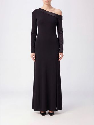 Alberta Ferretti Robe midi asym&eacute;trique et slim en viscose avec fente