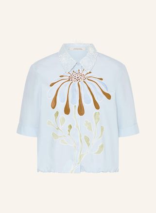 Dorothee Schumacher Dorothee Schumacher Hemdbluse Floral Power Mit Spitze blau
