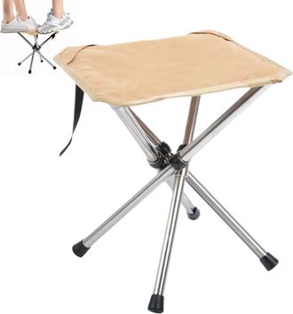 Generico Tragbarer Campinghocker, tragbarer Stuhlhocker, Outdoor-Stuhl, leichter Sitz aus Edelstahl, f&uuml;r Outdoor, Grillen, Wandern, Reisen, Strand