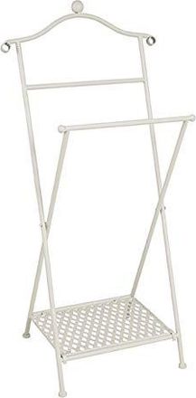 Haku M&ouml;bel Herrendiener wei&szlig; gek&auml;lkt, Metall - Ma&szlig;e: B 46 cm x H 98 cm x T 35 cm, Style: Bohemian