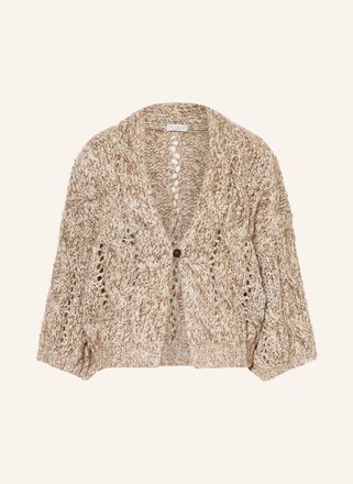 Brunello Cucinelli Brunello Cucinelli Strickjacke Mit Cashmere Und Pailletten braun
