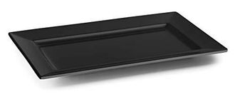 Lacor Klassisch Servierschale, Holzwerkstoff, Schwarz, 30 x 21 x 3 cm