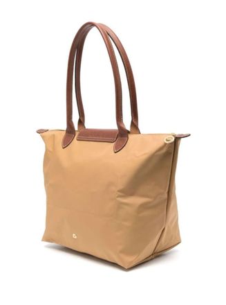 Longchamp Womens Shoulder Bag Beige Polyamide