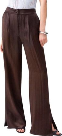 Liu Jo Femme, Pantalons, Brun, Taille: 40 FR Wide Pantalons
