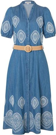 More & More Jeanskleid stilvolles, feminines Maxi-Denimkleid