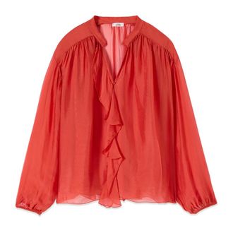 Oltre Damen, Blusen & Hemden, Orange, 2XLGr&ouml;&szlig;e