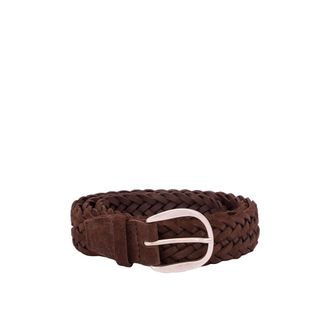 Orciani Homme, Accessoires, Brun, Taille: 85 CM Suede Plot Braided Belt