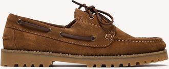 Faguo Chaussures bateau en su&egrave;de camel