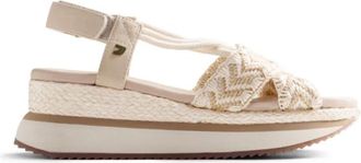 Gioseppo Femme, Chaussures, Beige, Taille: 36 EU Ugunja Sandalo Incrociato Effetto Raffia