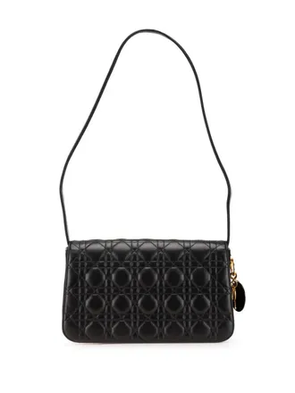 Dior sac port&eacute; &eacute;paule Cannage (1997) - Noir