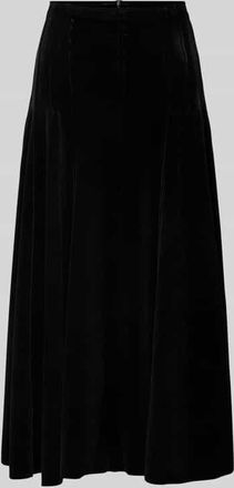 Norma Kamali Midirock aus Samt mit Ziern&auml;hten