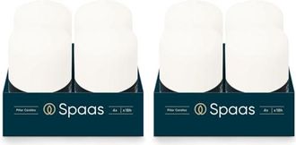 Spaas Stumpenkerze 50/80 mm, ± 18 Stunden, ohne Duft - weiß (Packung mit 2)