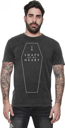 Gothicana by EMP Homme T-Shirt Gris foncé avec imprimé Shape of My Heart XL