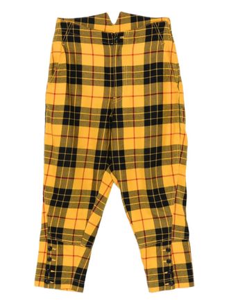 Comme Des Garçons 2010 Wollhose mit Schottenkaro - Gelb