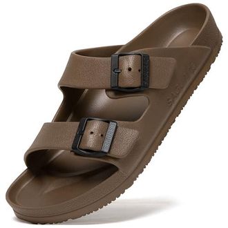 Saguaro Homme Tongs Femme Mules de Plage EVA Clogs Légère Sabot de Jardin Été Sandale Outdoor Slippers Marron 42
