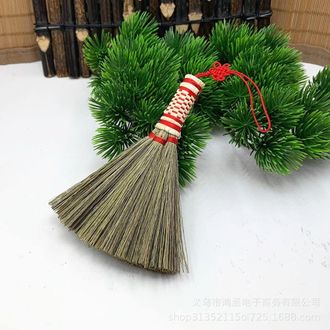 Generic 1Pcs 12cm Reisstrohbesen Mini Stroh Besen kleinen Besen Feger Handbesen Autobesen Besen Handgemacht Handgemachte Nat&uuml;rliche Bambus Besen Staubbesen Ga