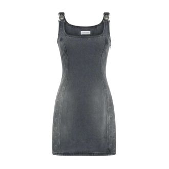 Marine Serre Moon Laser Mini Kleid - - Dresses - Damen - Grau - S