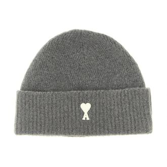 Ami Bestickte Herz-Logo-M&uuml;tze - - Accessories - unisex - Grau - ONE SIZE