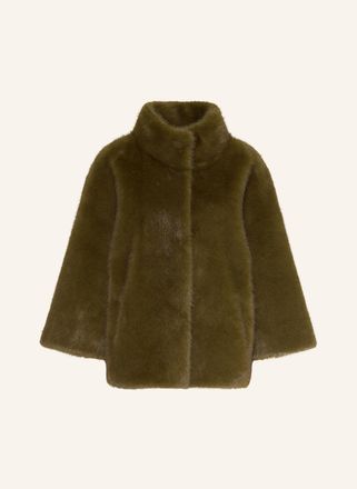 Juvia Kunstpelz-Jacke Fedora gruen