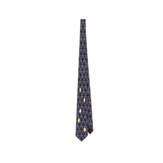 Dolce & Gabbana Twill-Krawatte mit Vintage-Print - - Accessories - Herren - Blau - ONE SIZE
